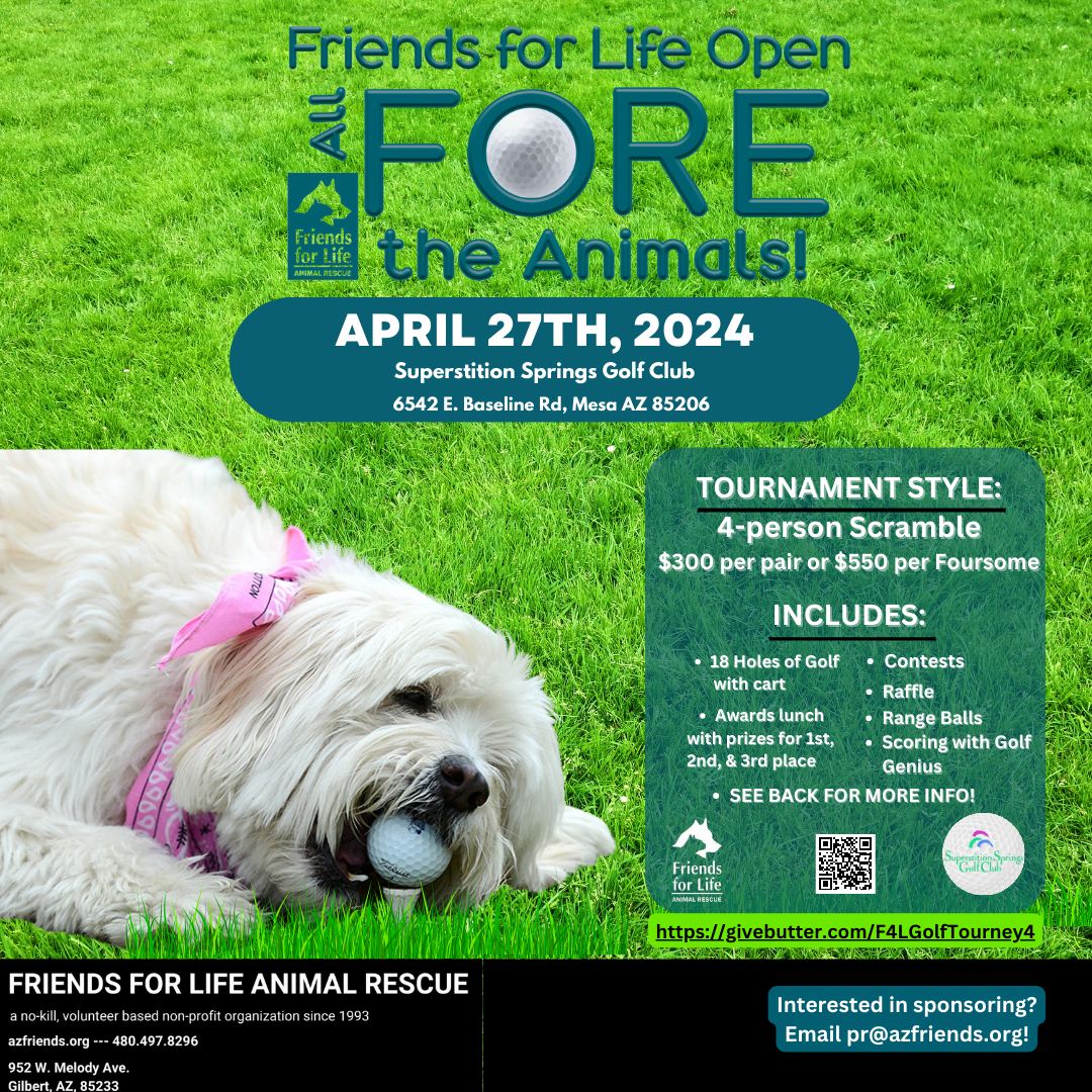 F4L golf 2024 IG flyer » Friends for Life Animal Rescue
