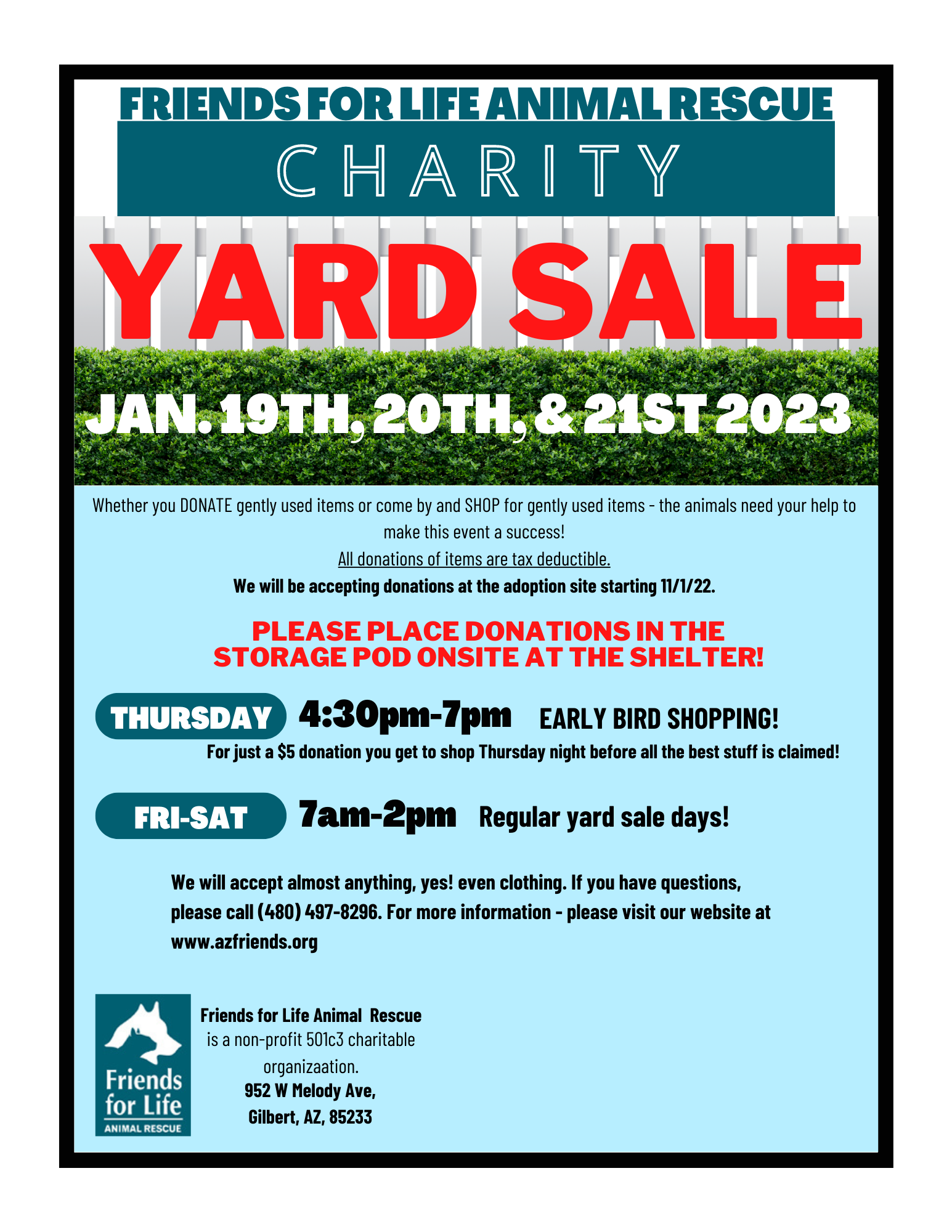 AZ Friends for Life Animal Rescue | Pet Rescue & Shelter | Gilbert, AZ